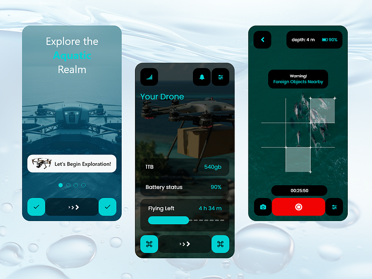 Water Drone App Ui Design By Webdesk Solution On Dribbble