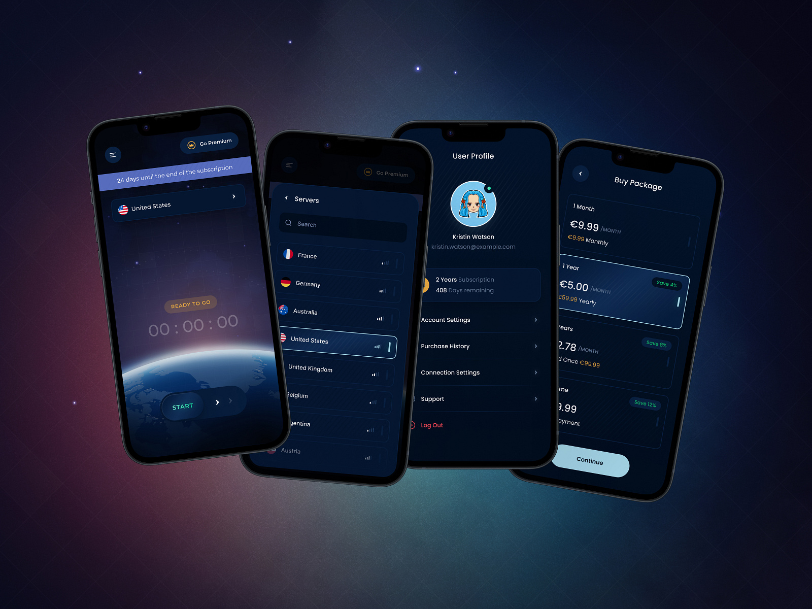 VPN Application by MoRas for Ace Design on Dribbble