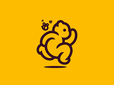 Running Bear Logo by Nagual on Dribbble