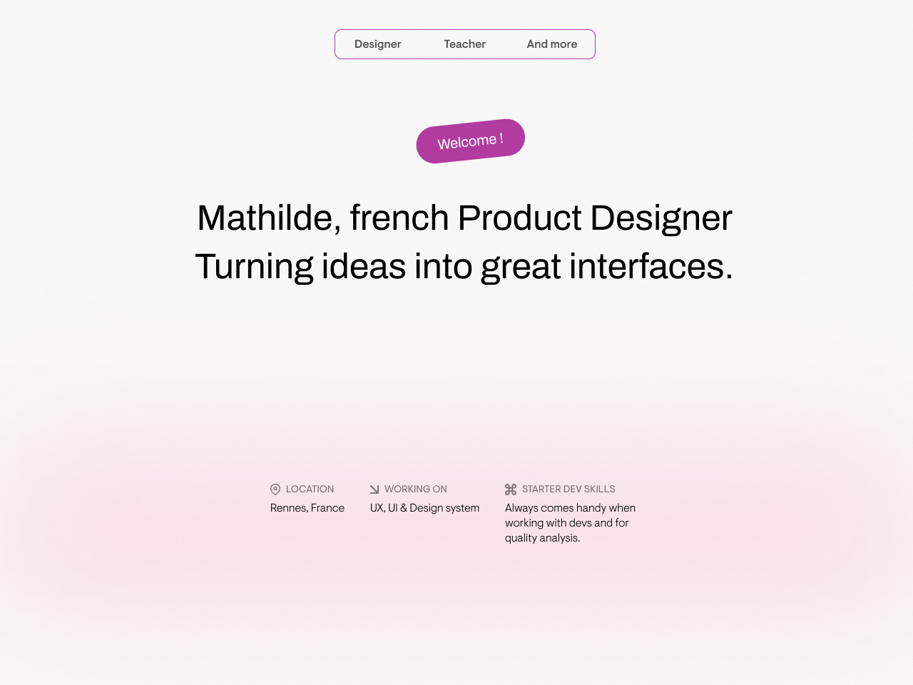 Professional landing page by Mathilde Couladin 🌸 on Dribbble