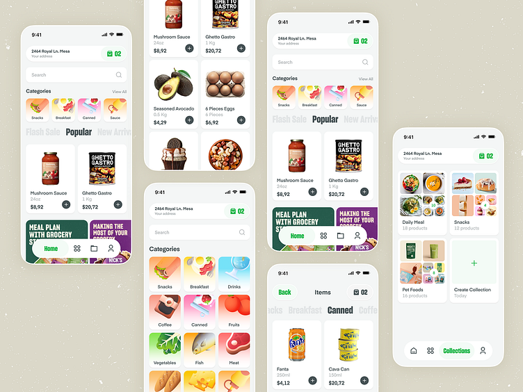 Grocery App Design by Sajon on Dribbble