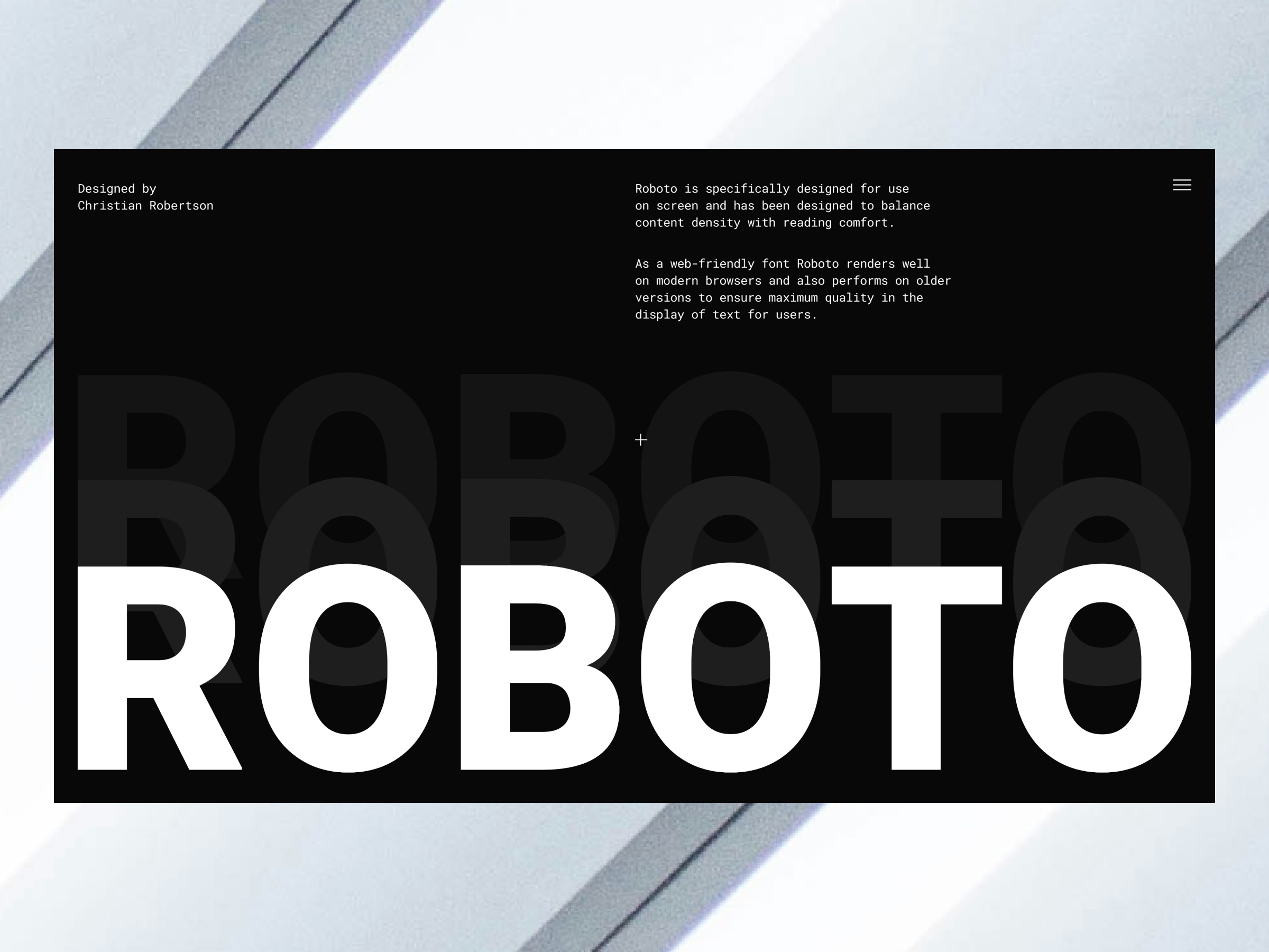 Roboto Layout Exploration by Jay Pandya on Dribbble