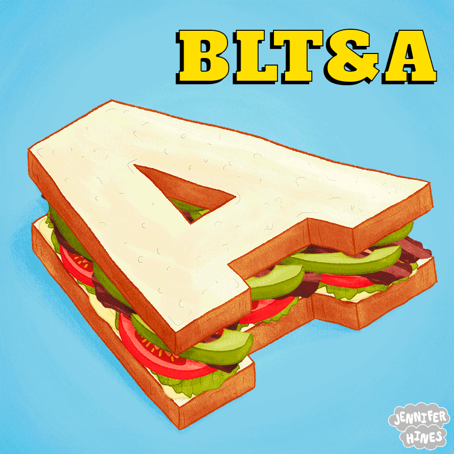 Sandwich Alphabet - A by Jennifer Hines on Dribbble
