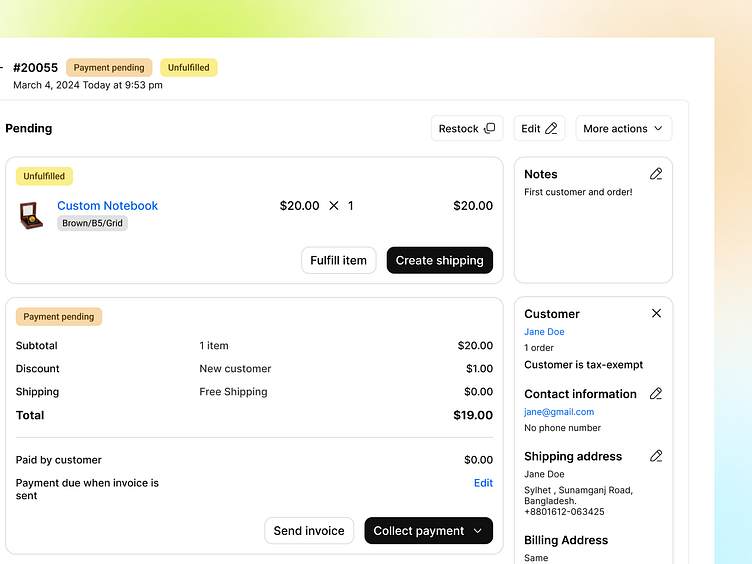 Order Details-Dashboard by Borkat Ullah on Dribbble