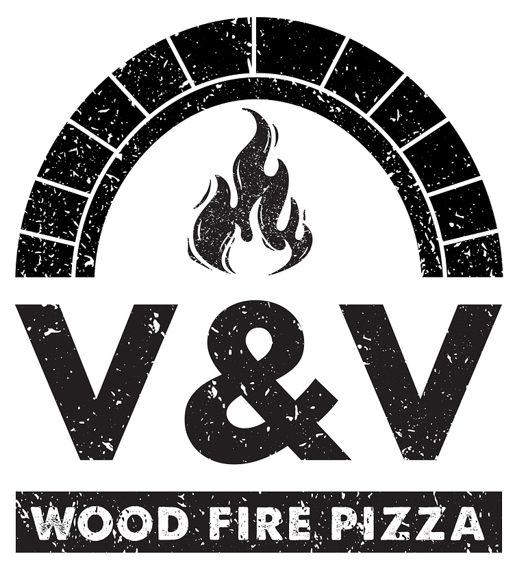 V&V Wood Fire Pizza Logo by Megan Morris on Dribbble