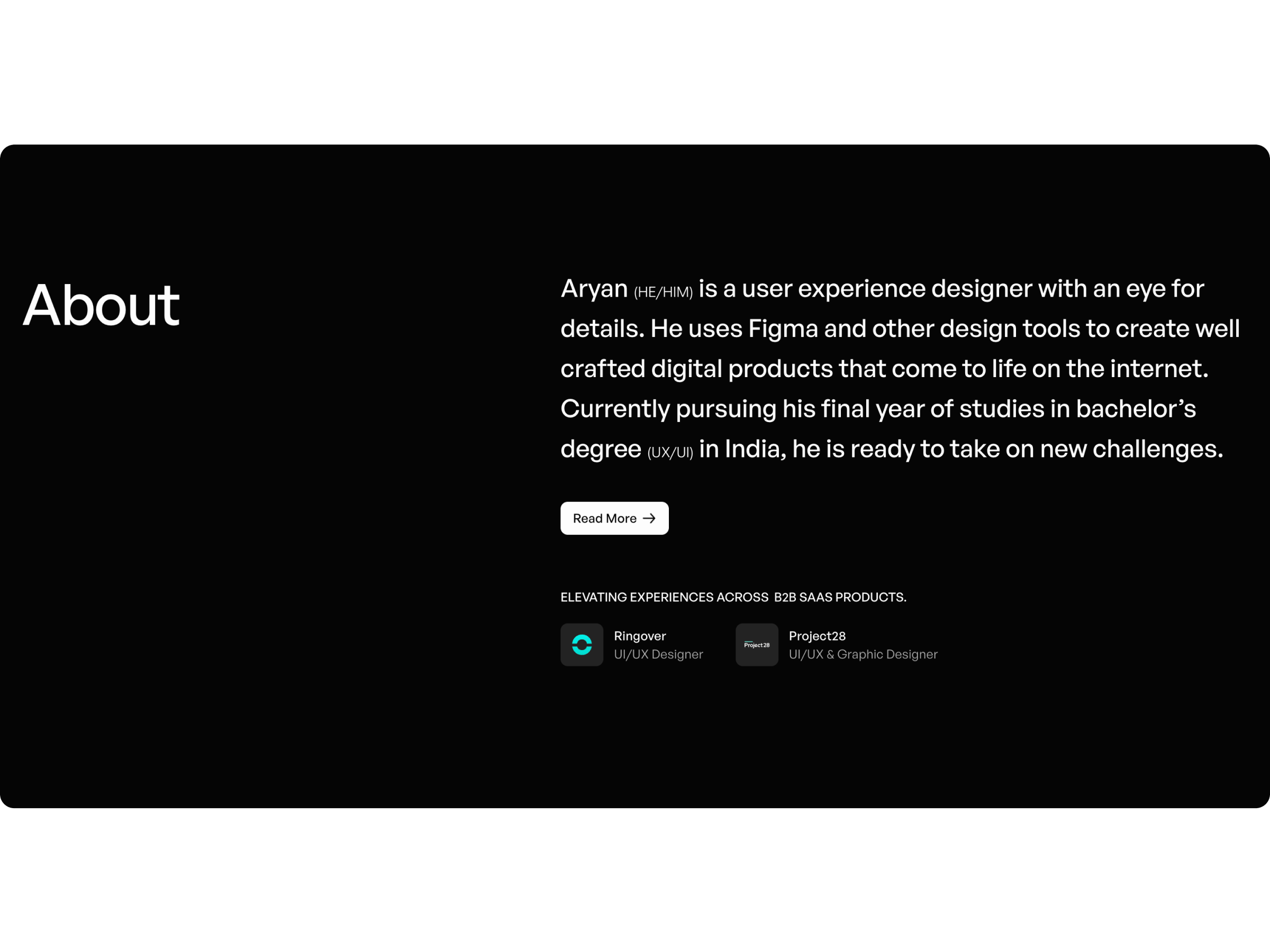 Aryan Yadav | Framer Portfolio Website 2024 by Aryan Yadav on Dribbble