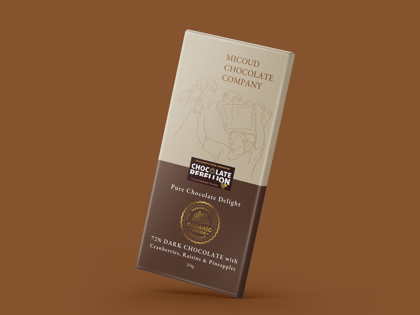 Chocolate bar label packaging design by MD Ohiduzzaman on Dribbble