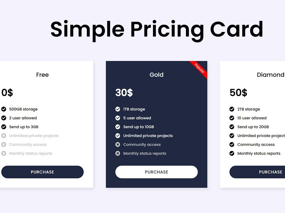 Pricing Cards UI - Get Premium Users by DESIGNIA on Dribbble