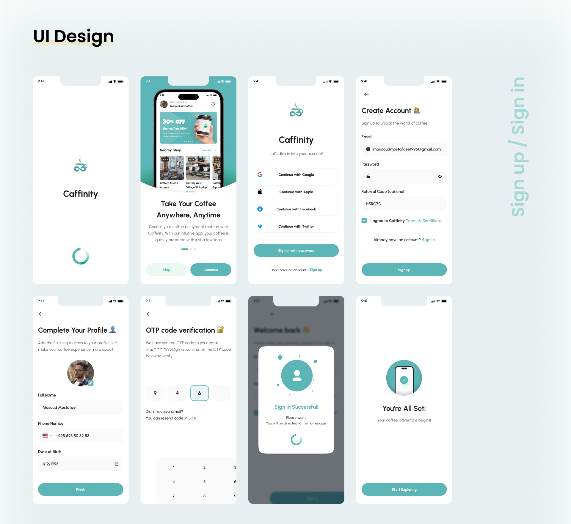 Caffinity UI/UX Case Study by Masoud Mostafaei on Dribbble