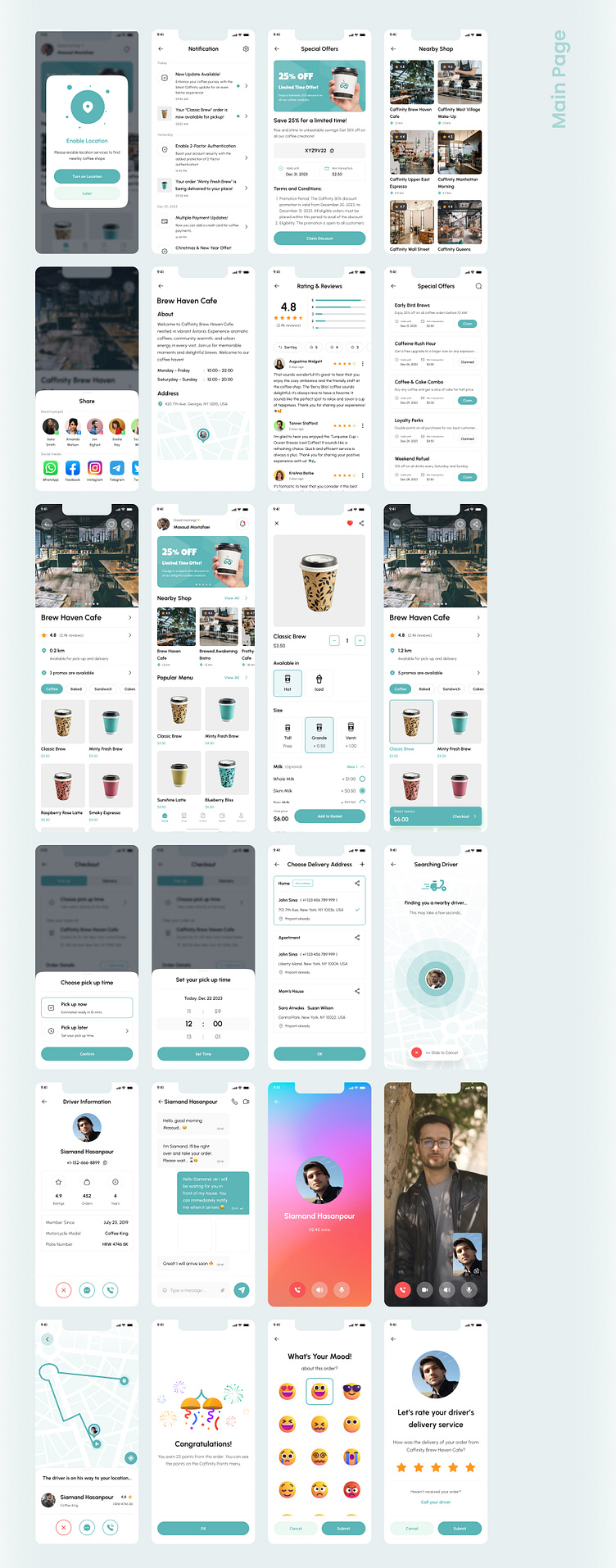 Caffinity UI/UX Case Study by Masoud Mostafaei on Dribbble