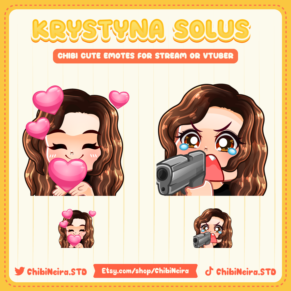 Chibi Girl Love Gun YCH Emotes🔫 by CHIBINEIRA on Dribbble