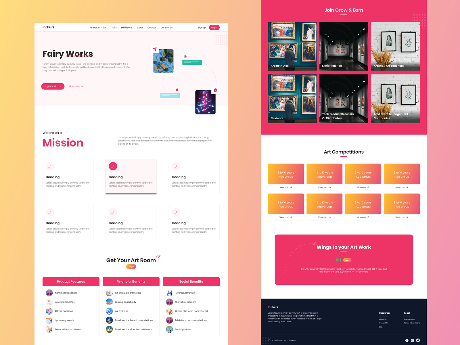Art Exhibition Website Design by Sonali Saraswat on Dribbble