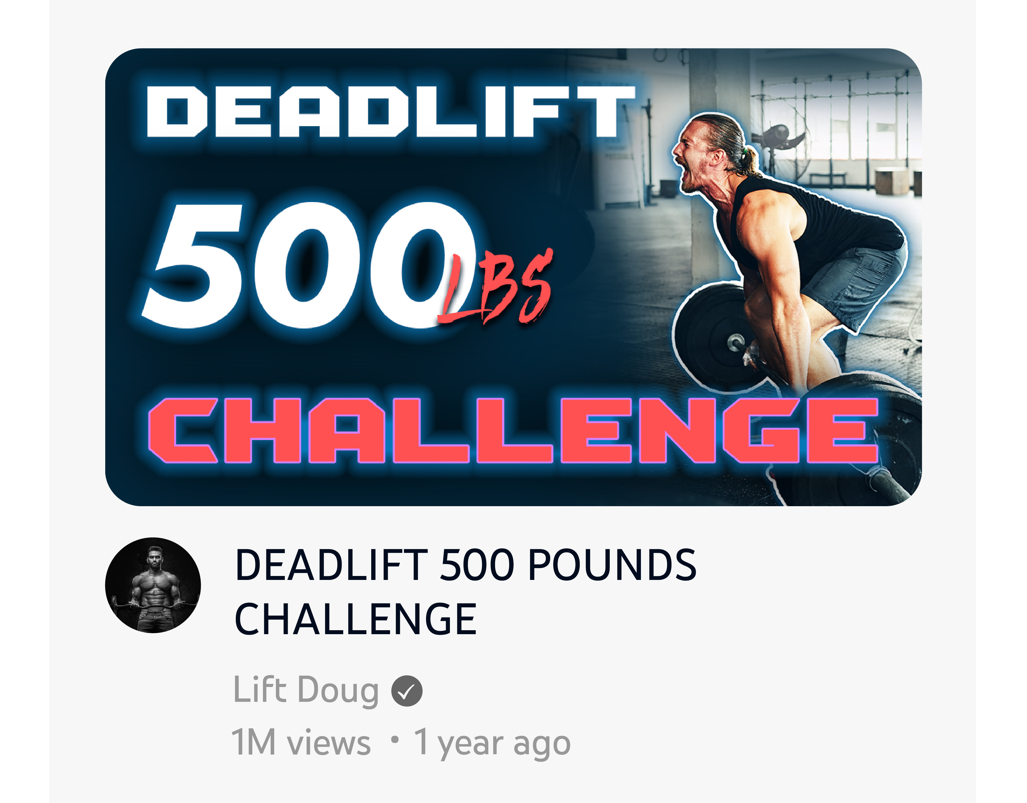 YouTube Thumbnail Project - Deadlift 500 Pounds Challenge by Zoran ...