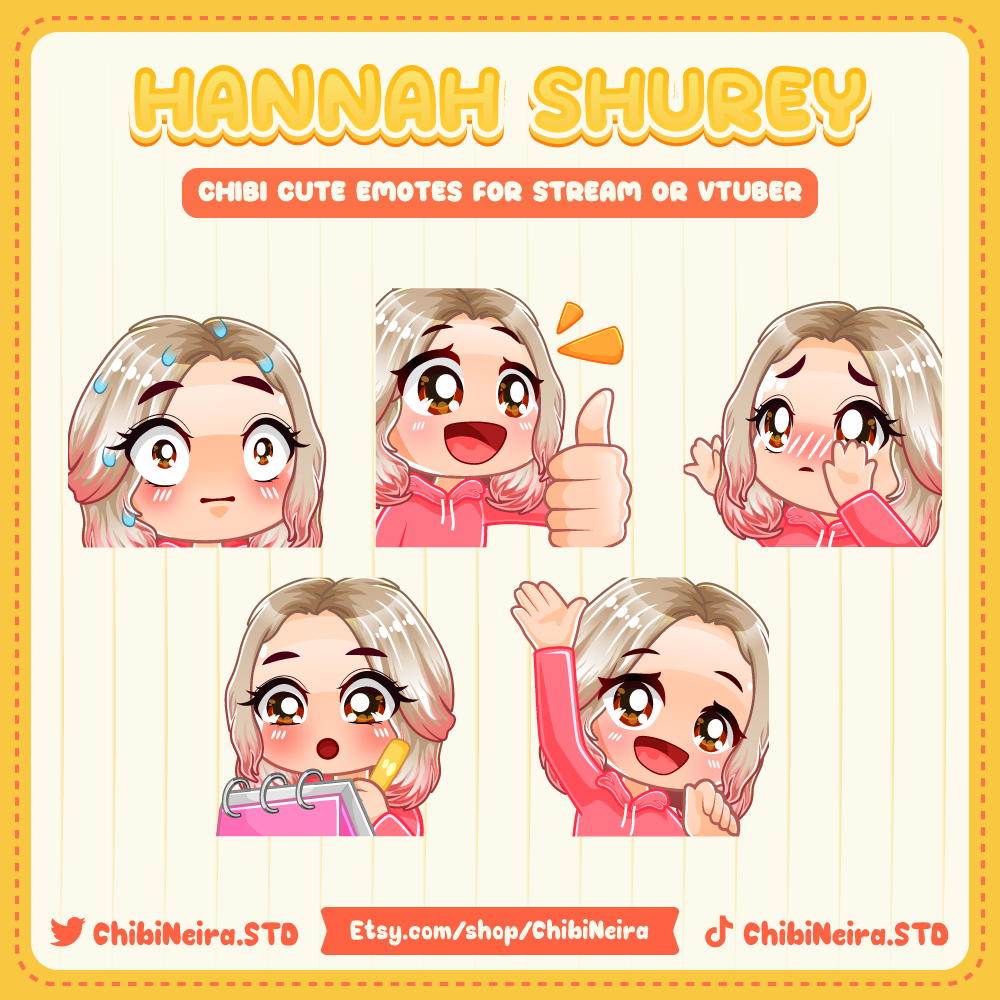 📝Custom Chibi Girl YCH Emotes👍🏻 by CHIBINEIRA on Dribbble