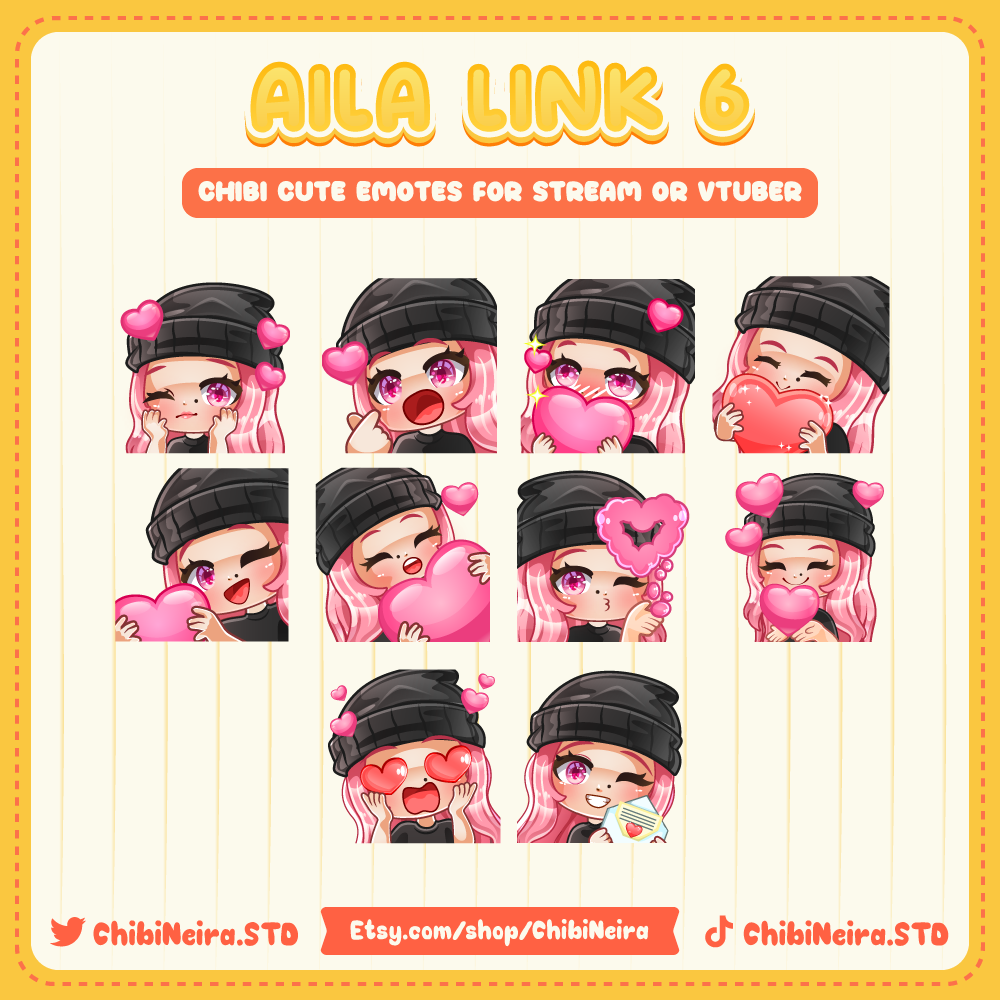 💞Custom Lovely Chibi YCH Emotes by CHIBINEIRA on Dribbble