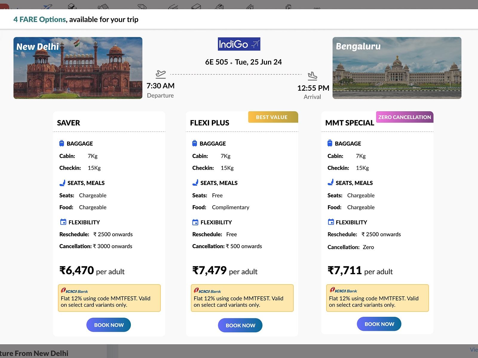 MMT Flight Fare Comparison by Abhinav Ghosh on Dribbble