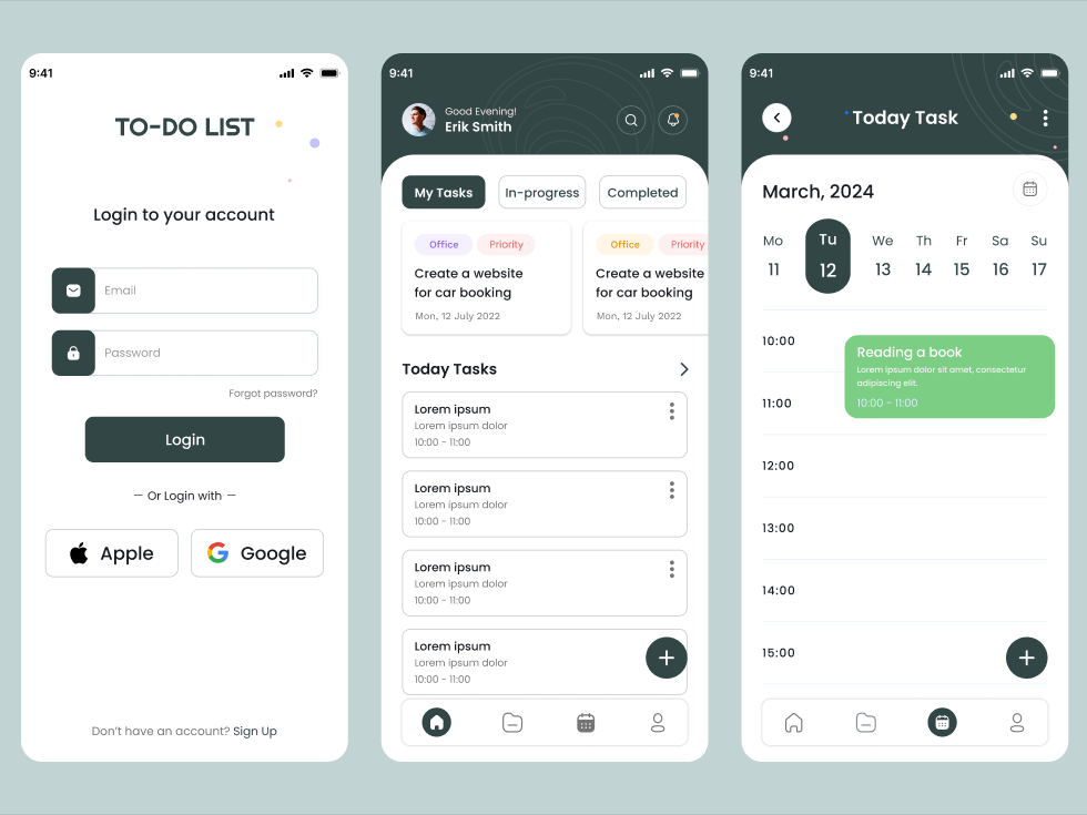 Task Management App or To-Do List App UI Design by Gourav on Dribbble