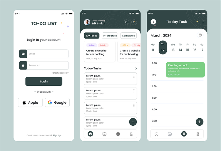 Task Management App or To-Do List App UI Design by Gourav on Dribbble
