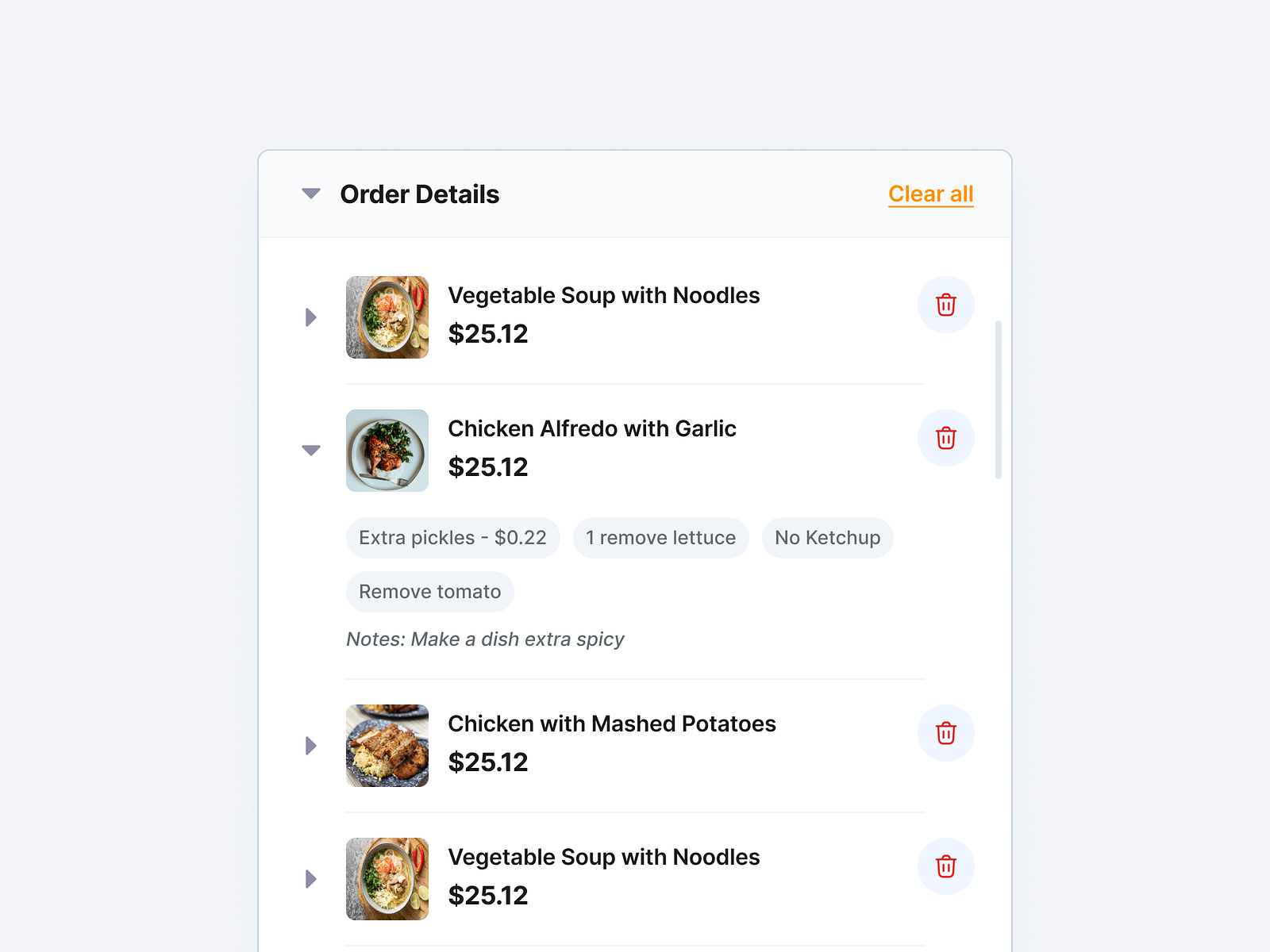 Order Details Modal - Sales Panel of Restaurant POS by Umet Ale on Dribbble