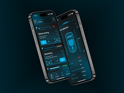 Security system app in a cyberpunk style (UX/UI) by Evhenii Hroma on ...