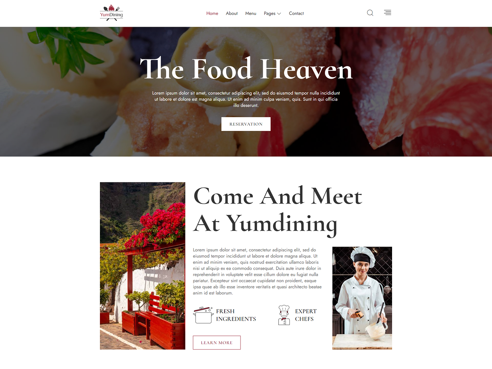 Yumdining - Restaurant & Café Elementor Template Kit by Evonicsoft Creative Agency on Dribbble