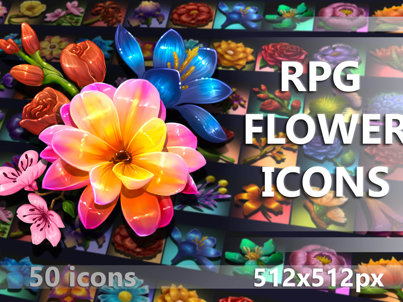 RPG Flower Game Icons by 2D Game Assets on Dribbble