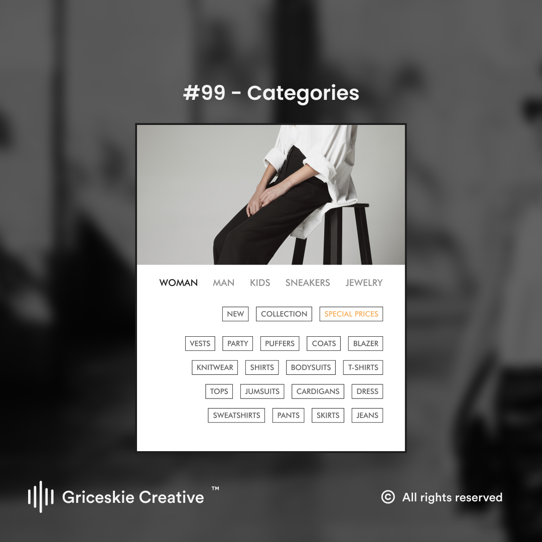 Daily Ui 99 - Categories by Rener Aljustyo on Dribbble