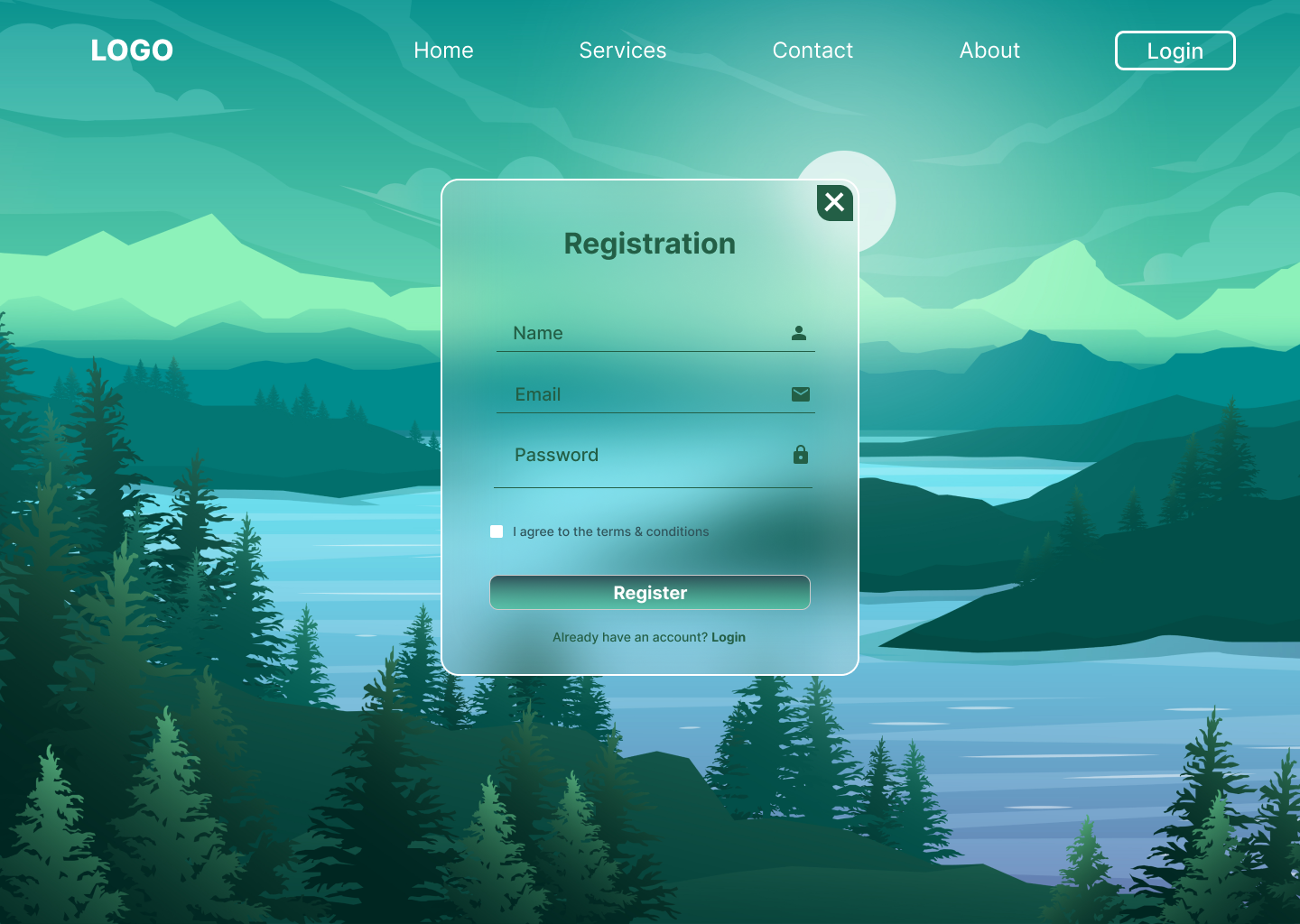 Login and Register Page by Onwong'a on Dribbble