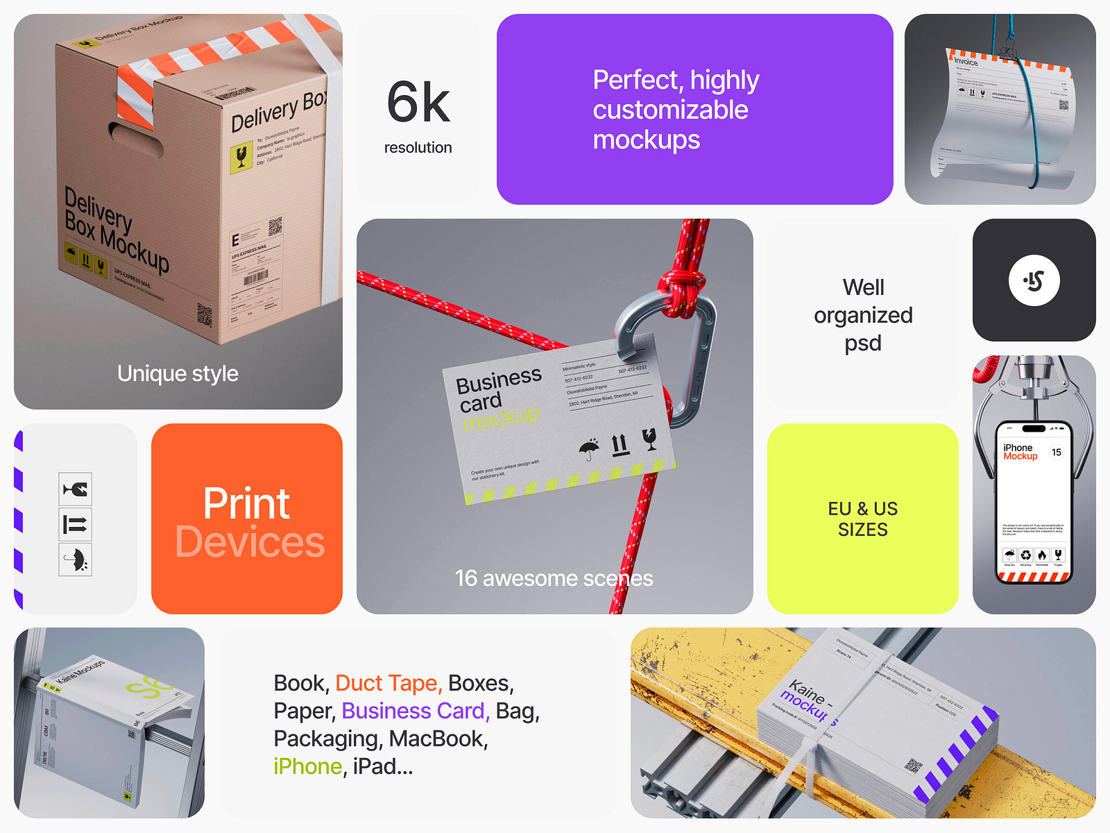 Kaine, Branding Mockups by Ruslanlatypov for lstore_graphics on Dribbble