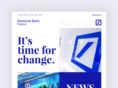 Deutsche Bank - Newsletter by Mathi Noël on Dribbble