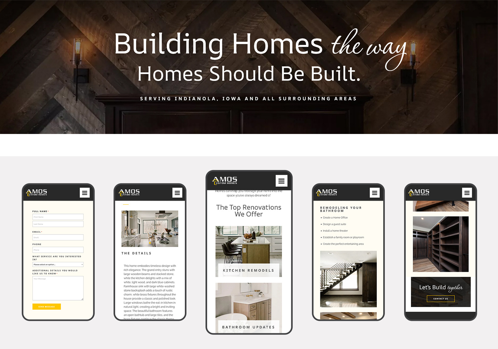 Custom Home Builder Website Design & Development by Sean Daugherty for Gradient9 Studios on Dribbble