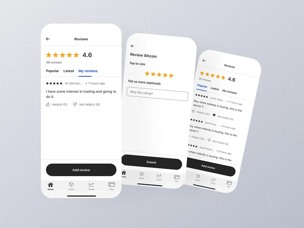Browse thousands of Rating UI images for design inspiration | Dribbble