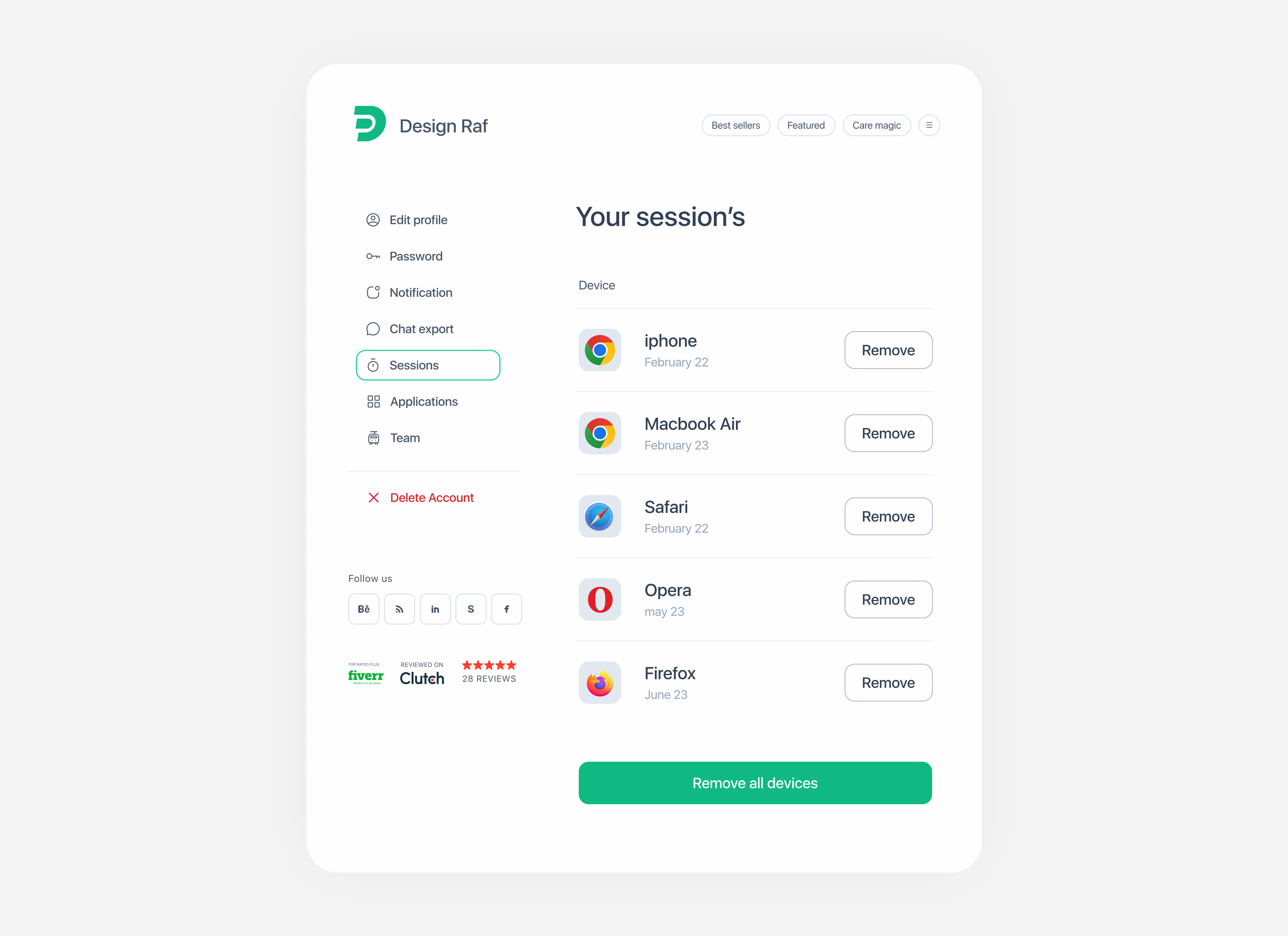 Profile Edit Page UI ️ by Fakhrul Islam on Dribbble