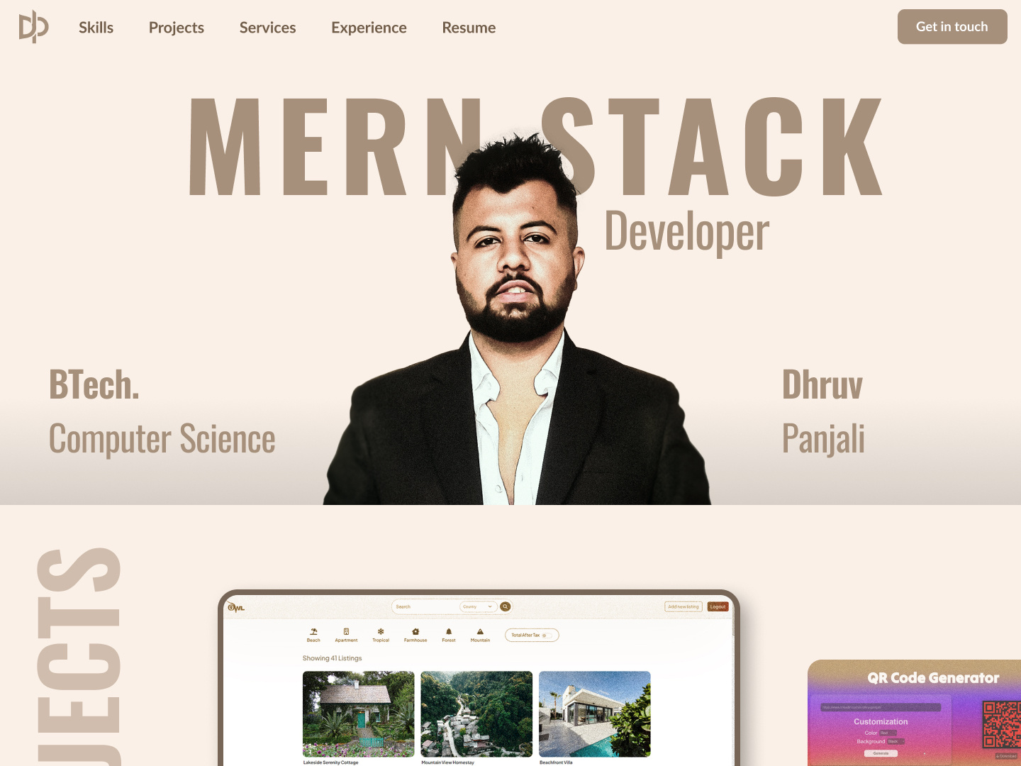 Web Developer Portfolio UI Design by Dhruv Panjali on Dribbble