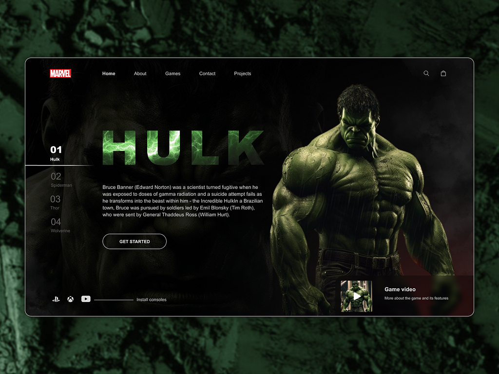 Concept for the Marvel HALK games by Natallia Bachyla on Dribbble