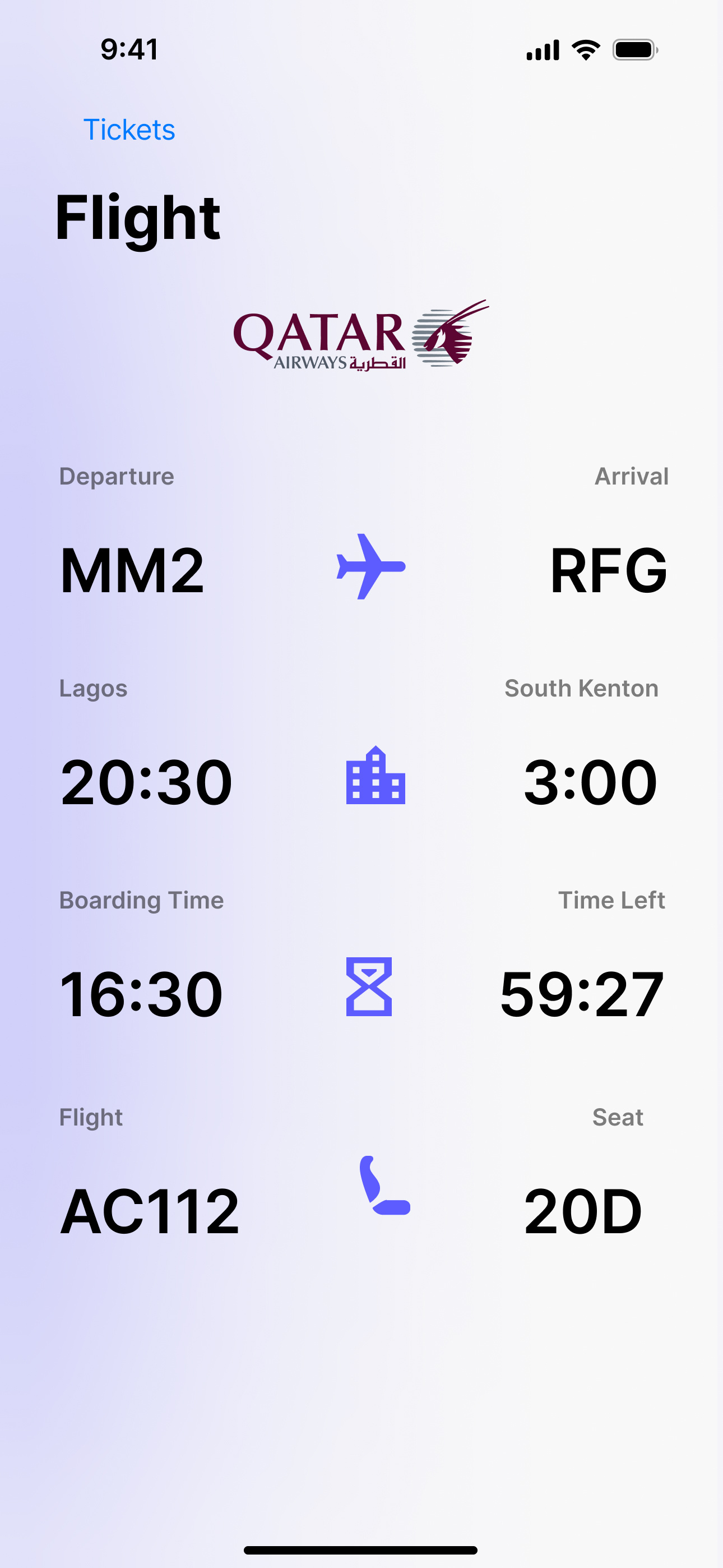 User Interface for a ticketing app by Osita Ufodiama on Dribbble