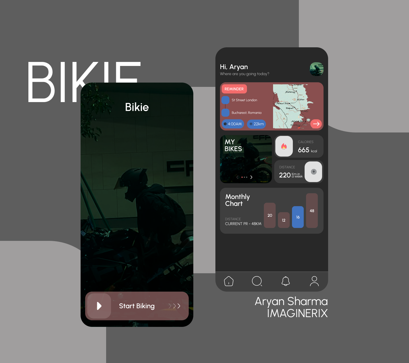 Bike and cycle tracking and navigation APP UI DESIGN (Figma) by ...