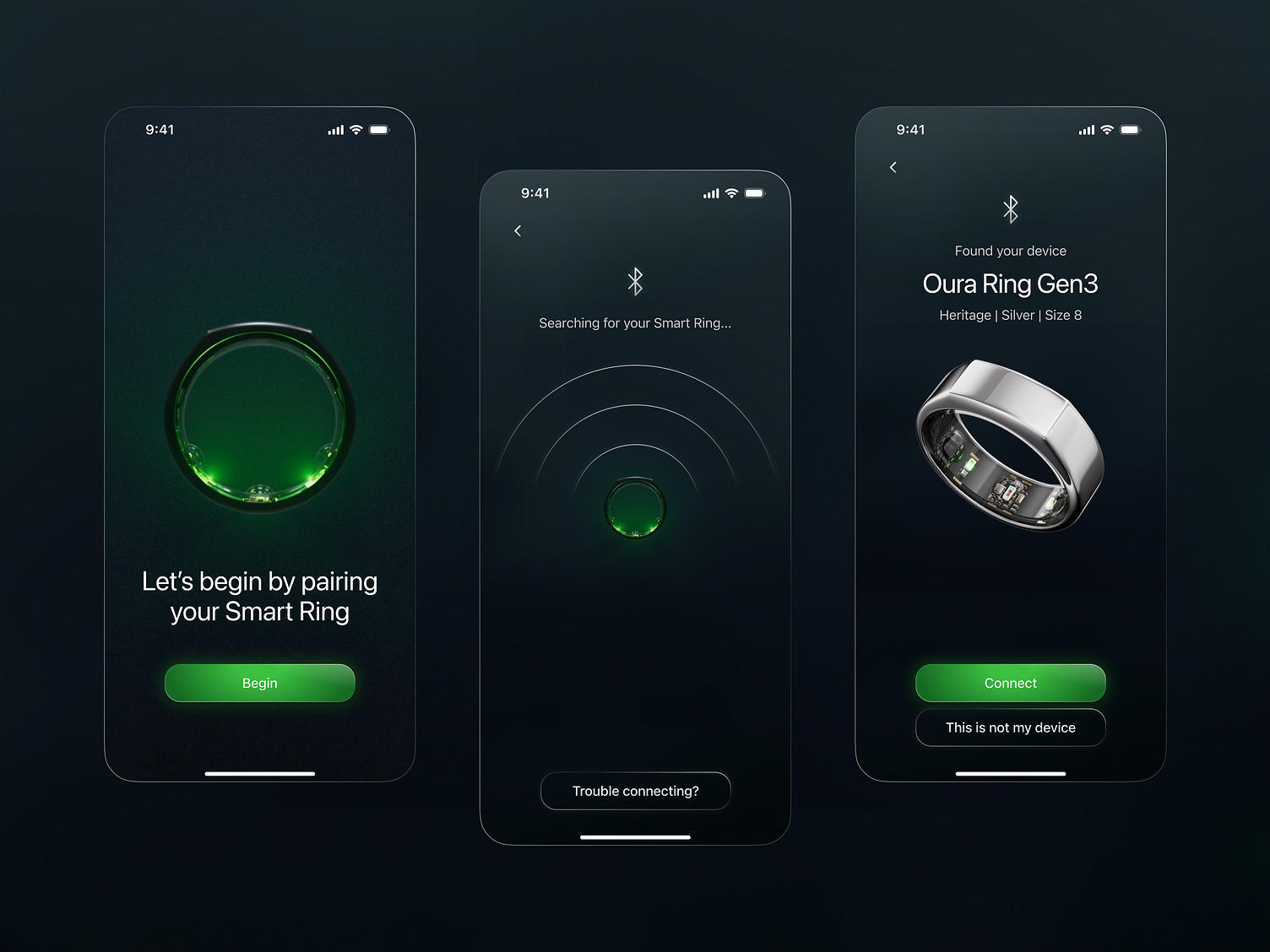 Oura Smart Ring App Concept by Mateusz Szymkowicz on Dribbble