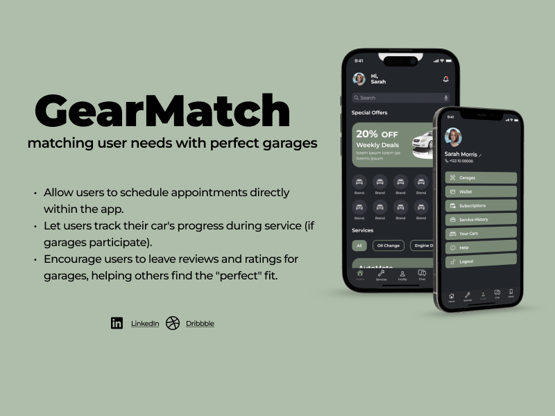 Automotive Garage App - Mobile by Vaidehi on Dribbble