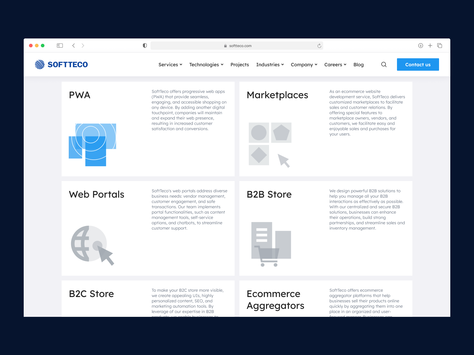 Corporate Website | Services by SoftTeco Design for SoftTeco on Dribbble
