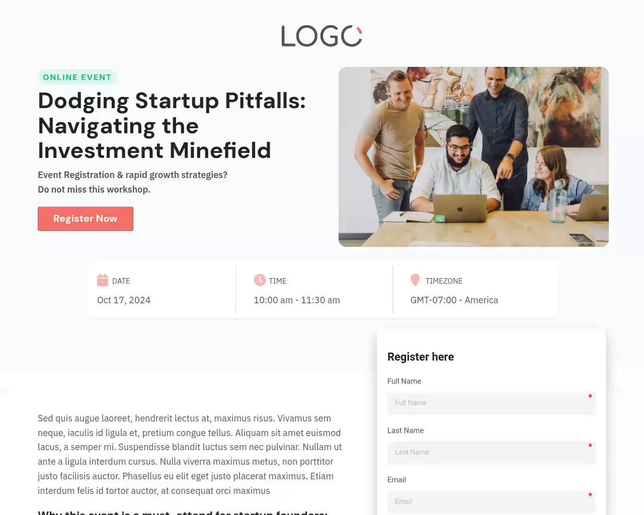 Event Registration Funnel Template for GoHighLevel by Radhakrishnan KG ...