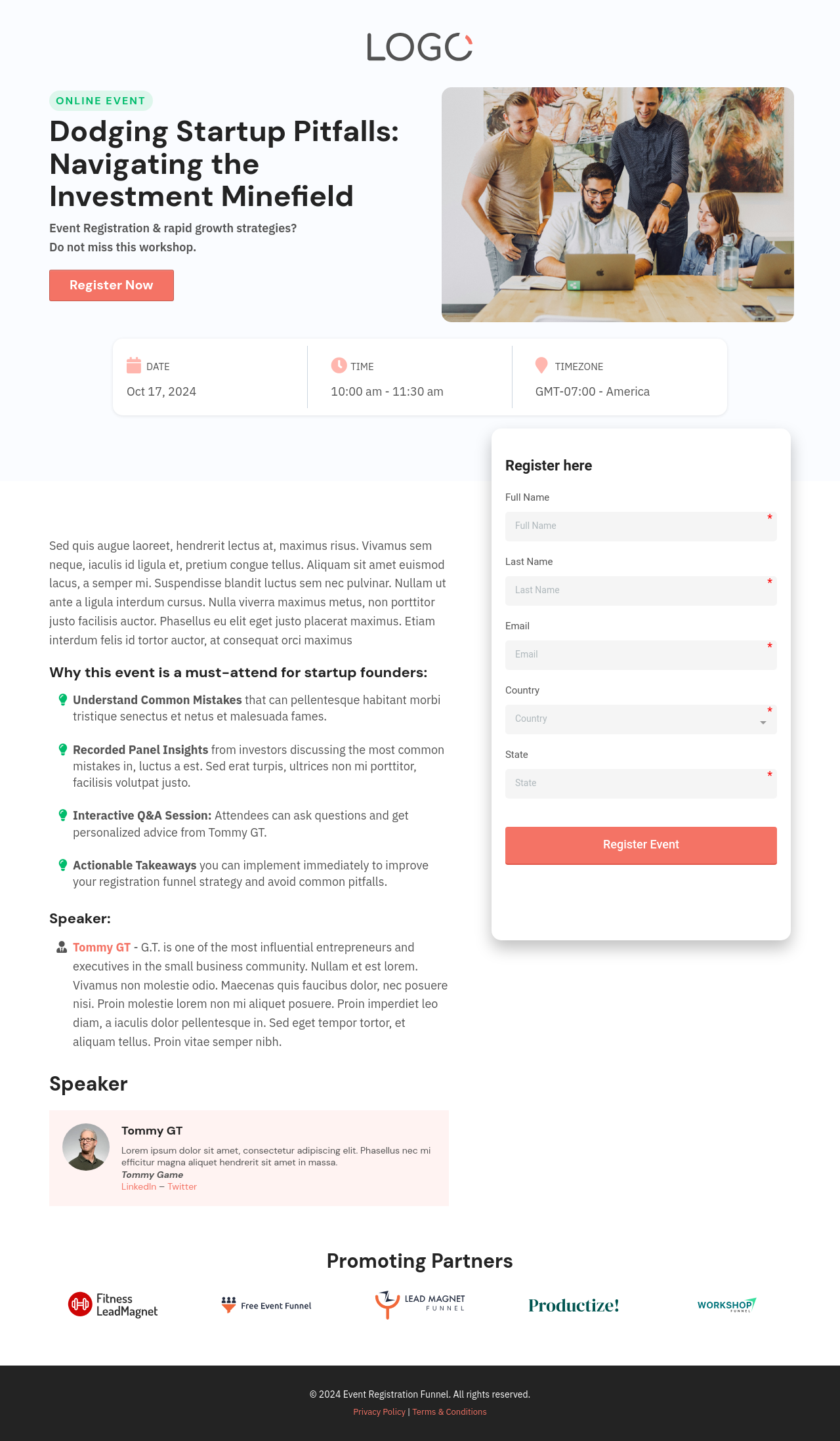 Event Registration Funnel Template for GoHighLevel by Radhakrishnan KG ...