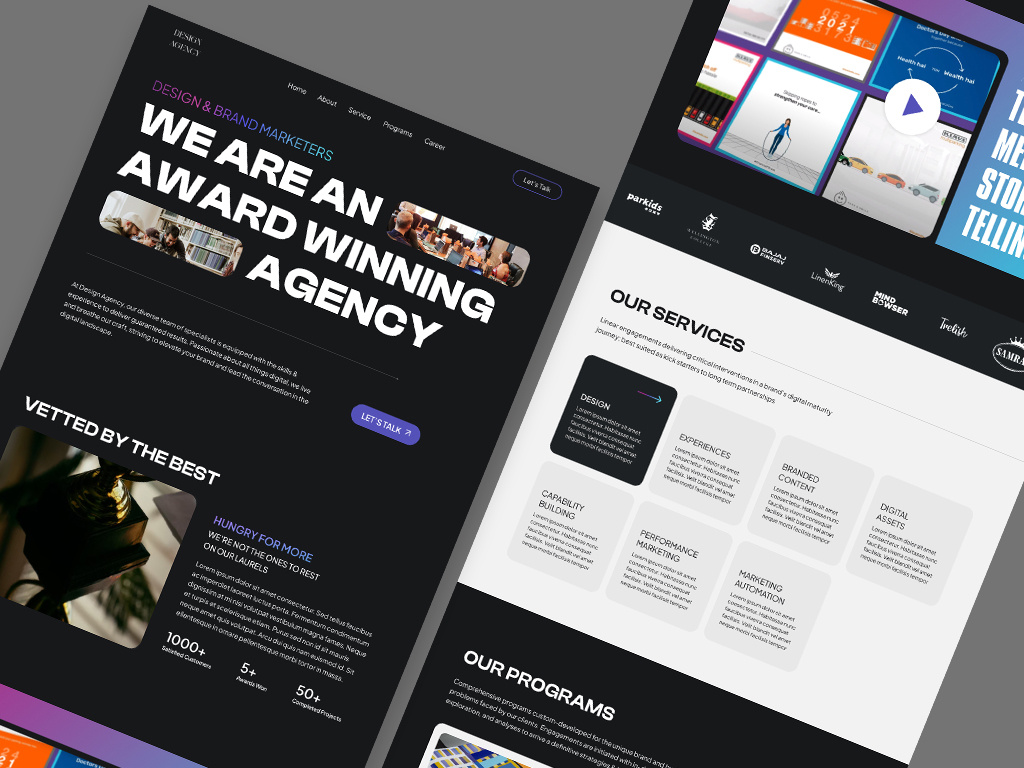 Design Agency Website - Free Template by Ankit Singh on Dribbble