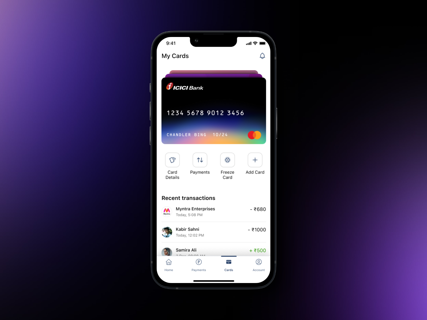Card details page Ui concept by Adrija Sarkar on Dribbble