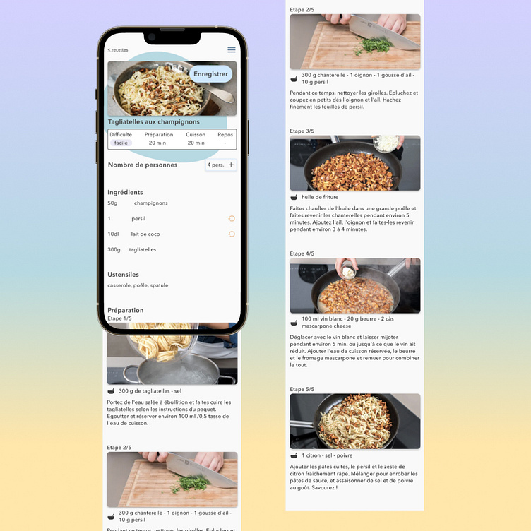 My Recipes by Laura Denis on Dribbble