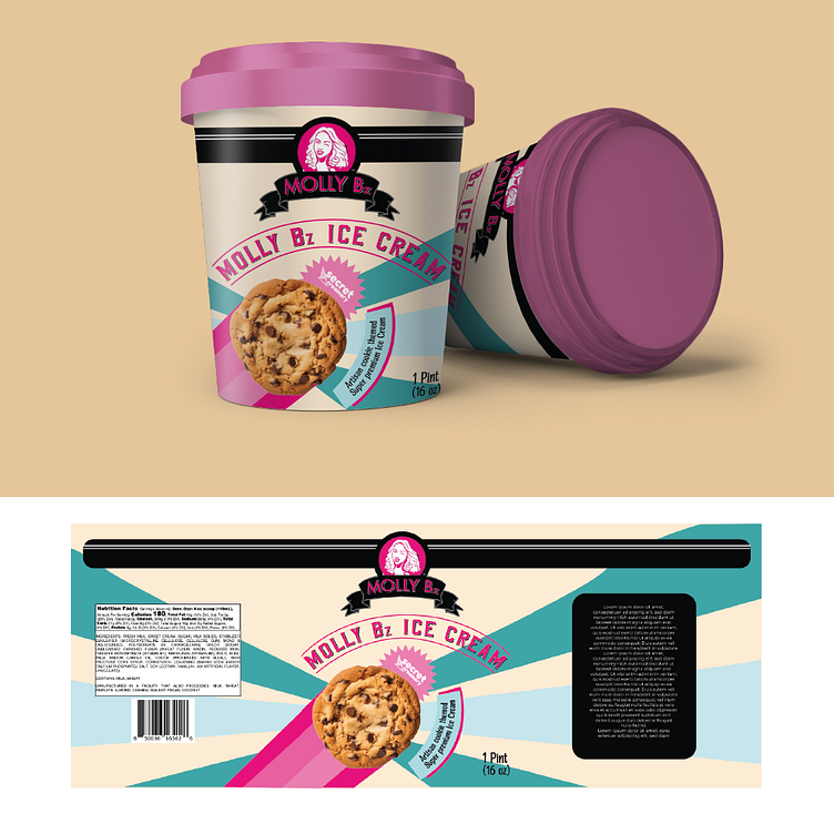 Ice Cream Pint Packaging Design by Diana Lozano on Dribbble
