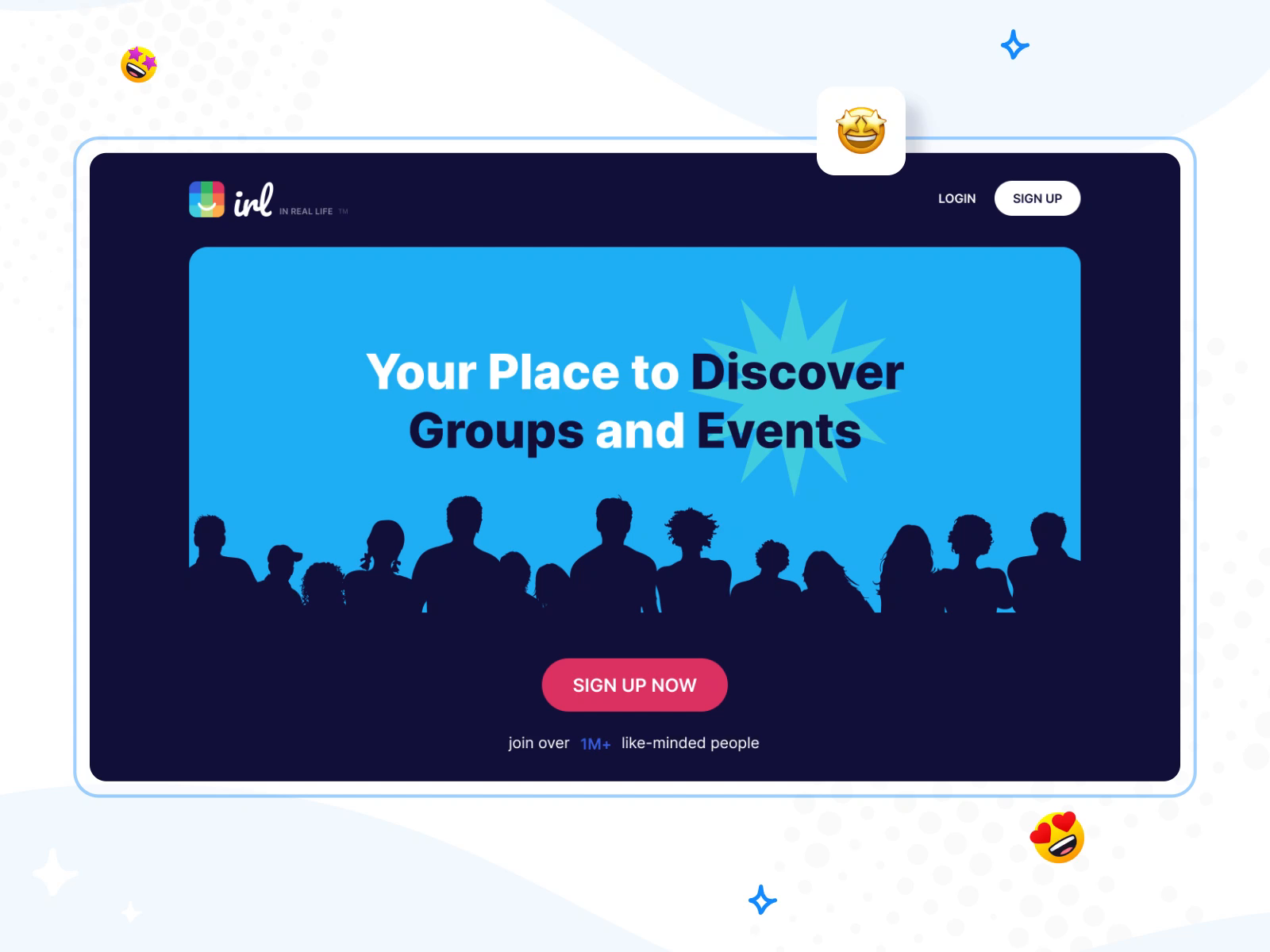IRL. Landing page by Gapsy Studio on Dribbble
