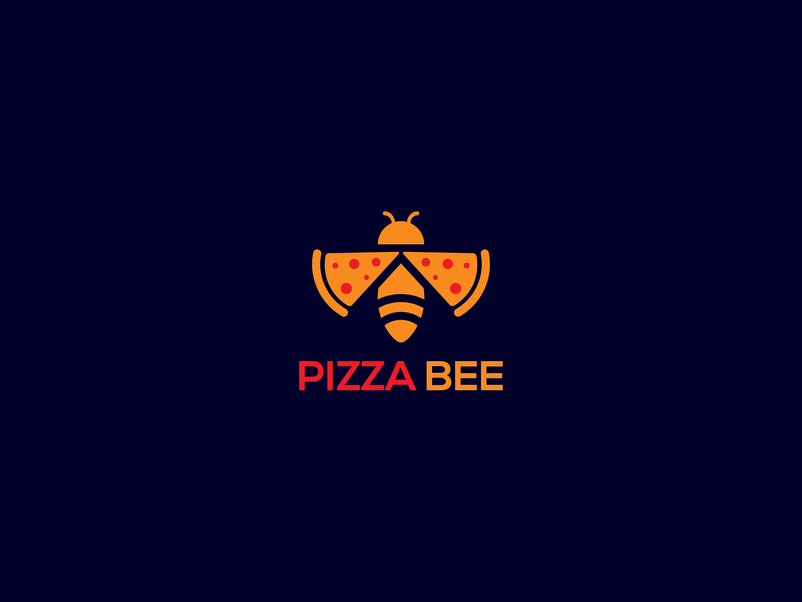Pizza Bee Logo ! by Mr. Rahidul on Dribbble