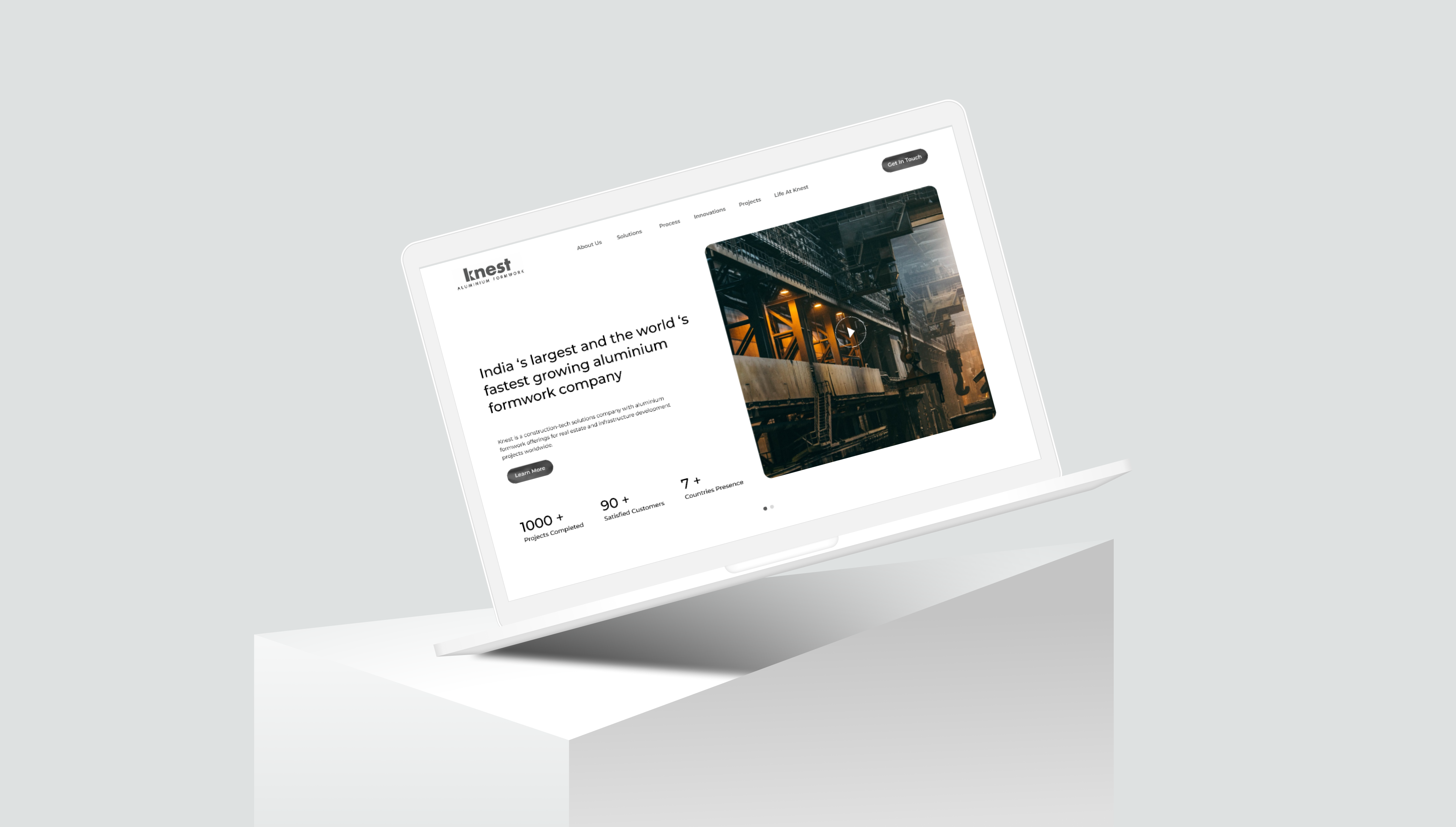 Knest - Aluminium Formwork Homepage by Swagat Sindiri on Dribbble