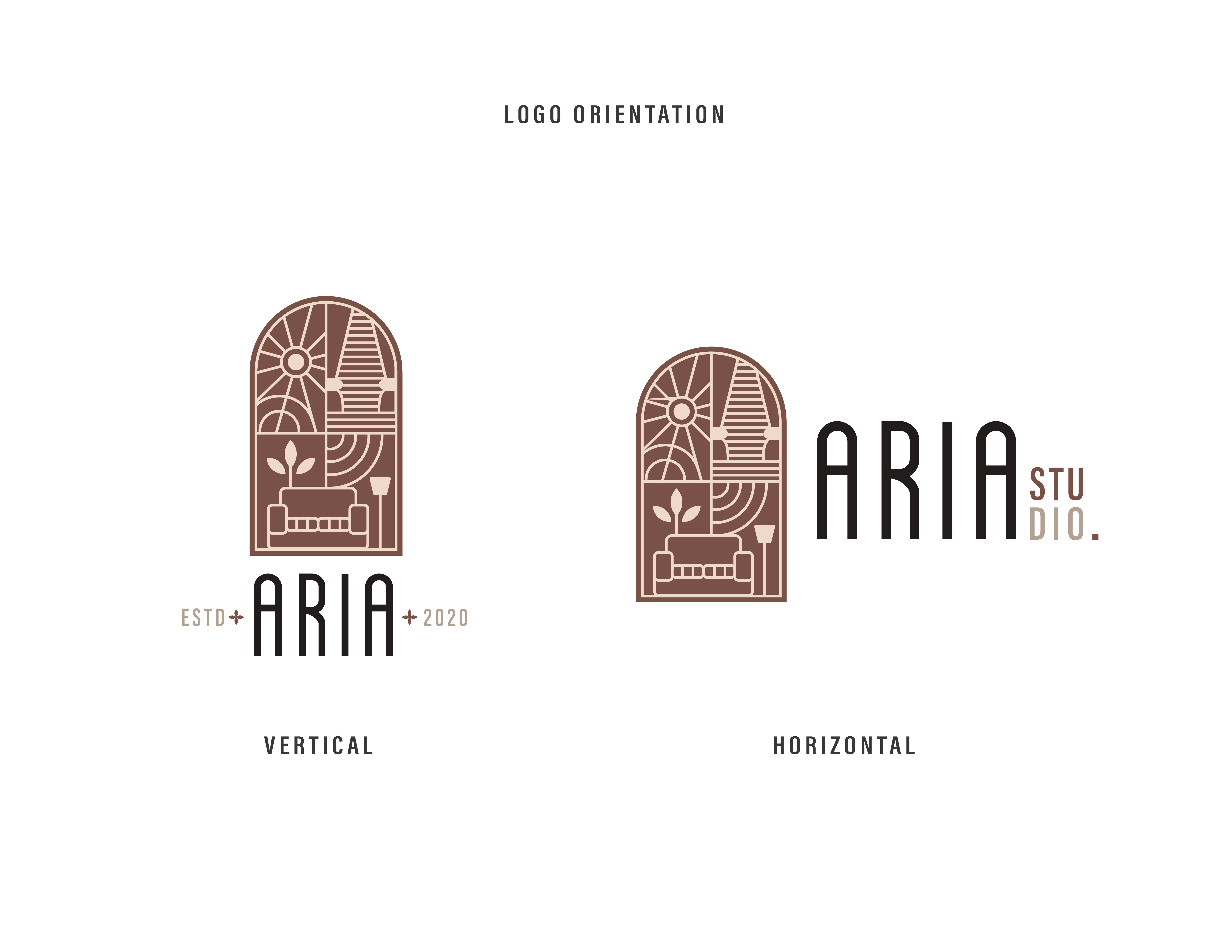 Aria Interior Studio Logo Branding by Agung Surya on Dribbble